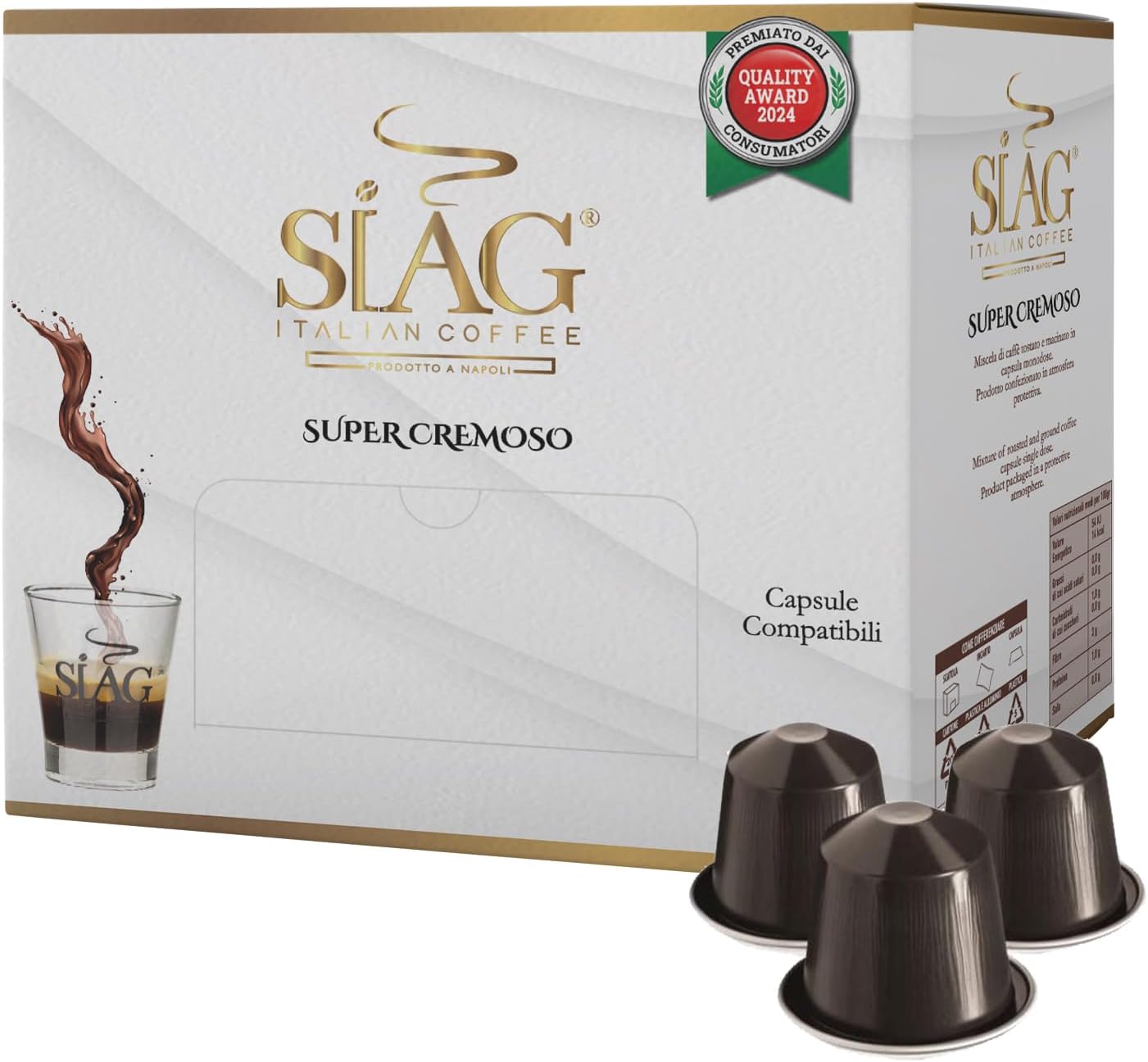 Siag Caffe Capsule Nespresso Super Cremoso 100pz – Tazzulella.it